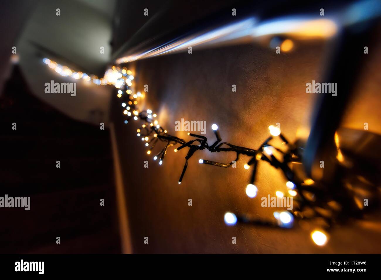 Christmas lights close up blurred Stock Photo - Alamy