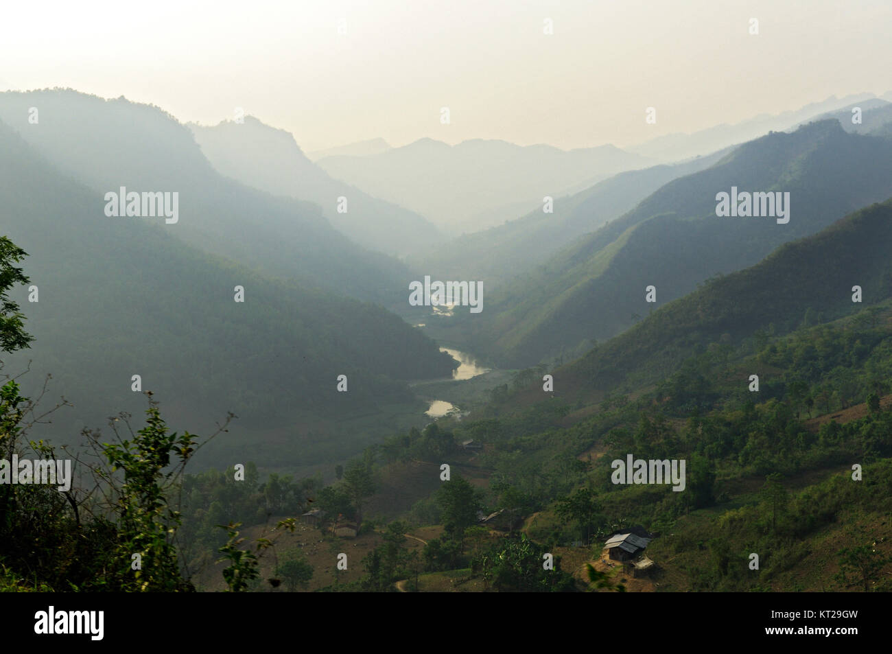 Valley and mountains in the North of Vietnam Stock Photo - Alamy