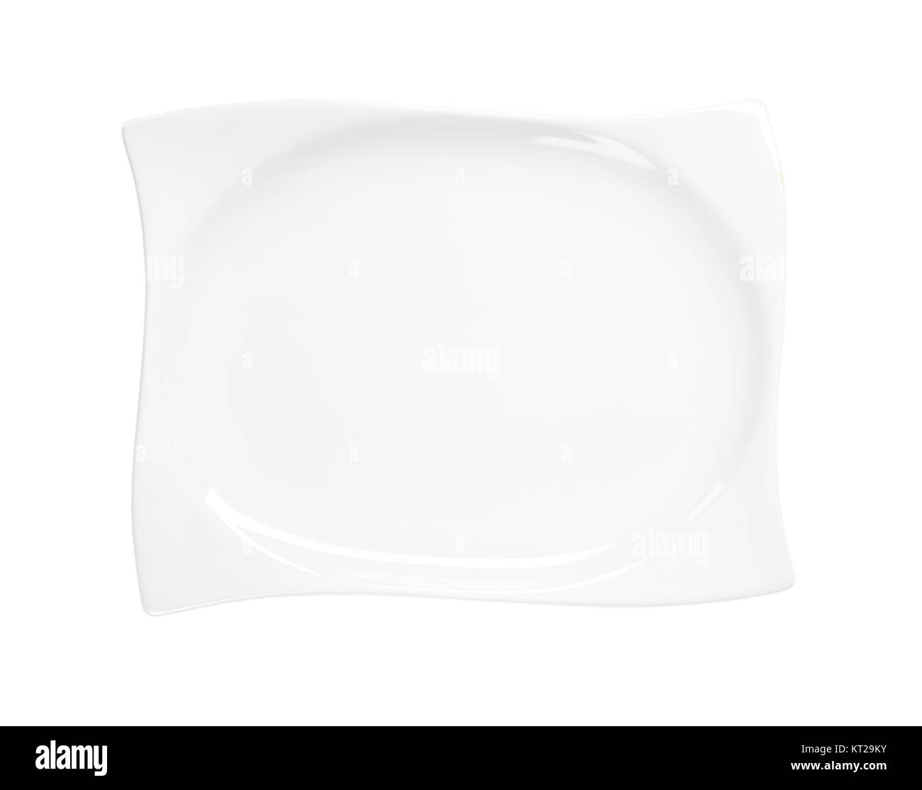 White wave shaped rectangle plate Stock Photo - Alamy
