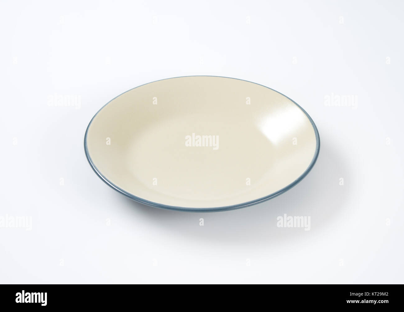 plate with blue edge Stock Photo - Alamy