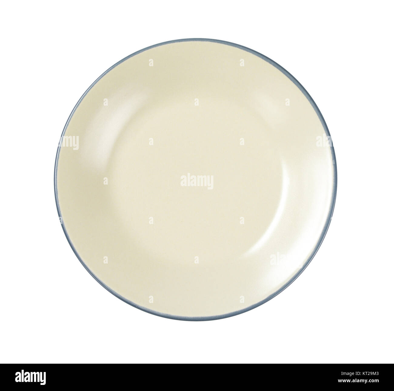 dinner plate with blue edge Stock Photo - Alamy
