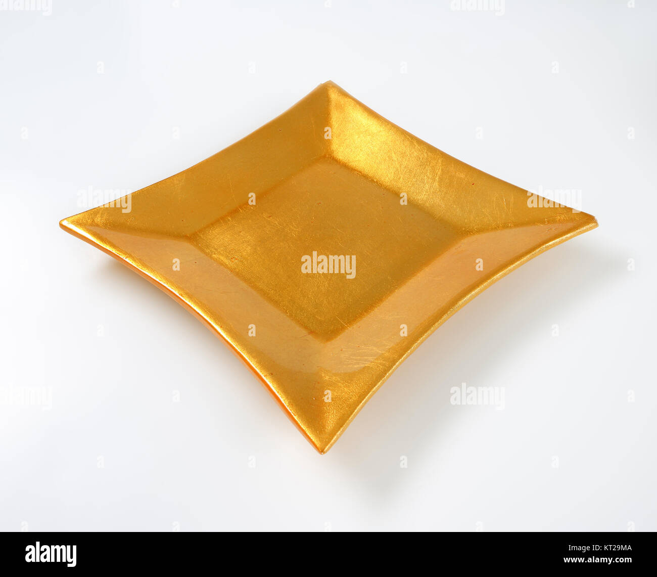 square gold plate Stock Photo - Alamy