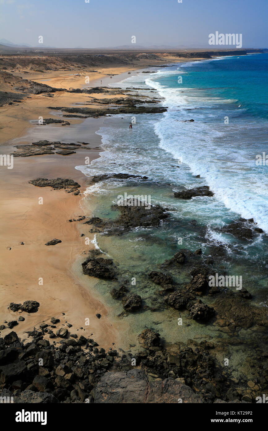 Scenic view El Cotillo beach on Fuerteventura, Canary Islands Stock ...