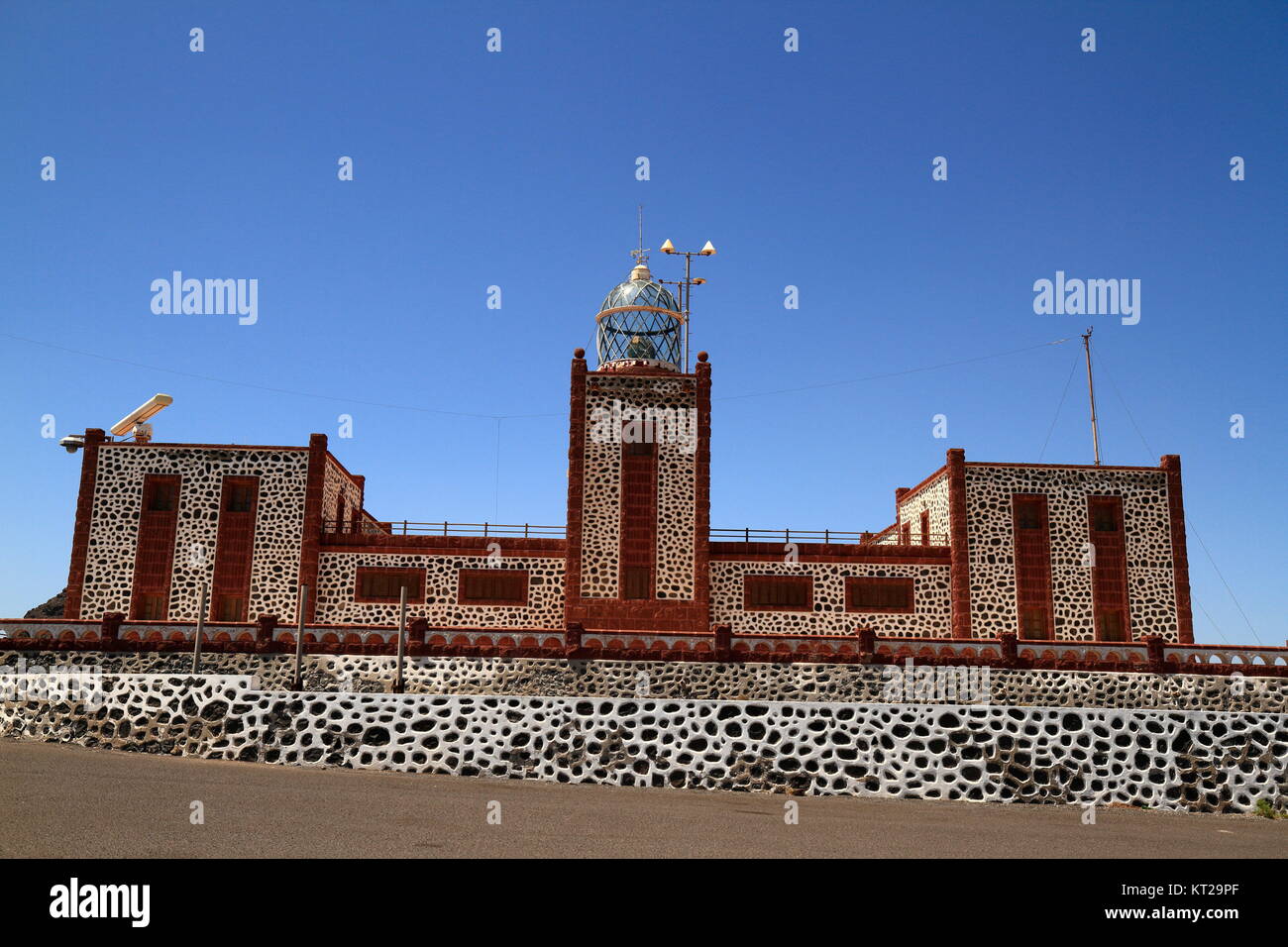 The famous landmark La Entallada lighthouse on the spanish island ...
