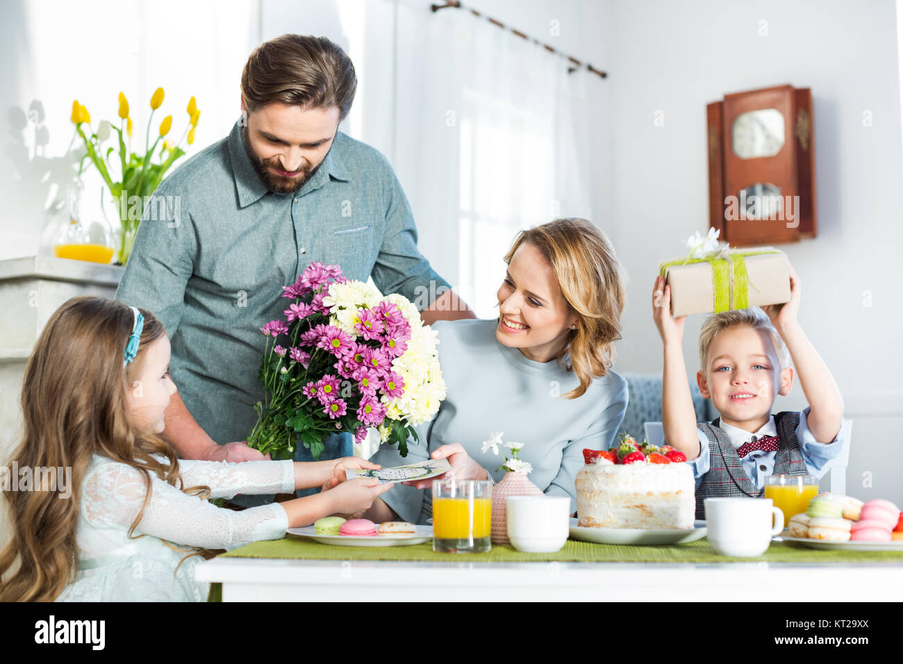 Family celebrating Mothers Day Stock Photo - Alamy