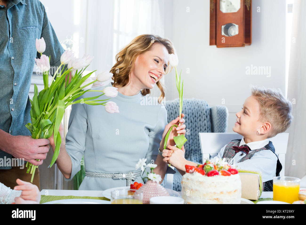 Celebrating Mothers Day Stock Photo - Alamy