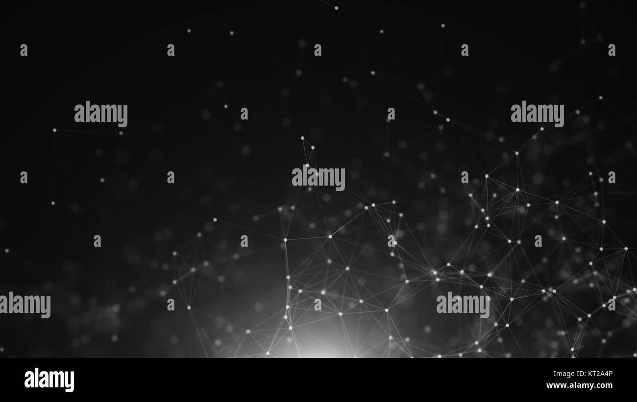 Abstract connected dots. Technology concept background Stock Photo - Alamy