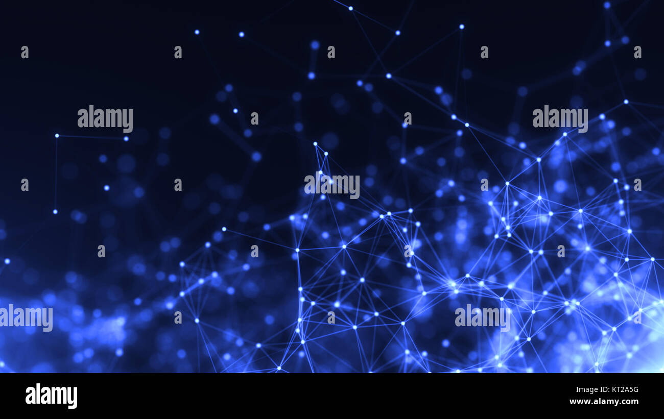Abstract connected dots. Technology concept background Stock Photo - Alamy