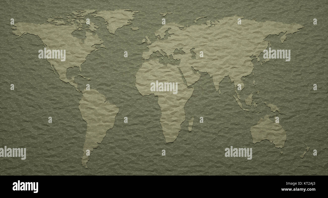 World Map Embossed Details Stock Photo - Alamy