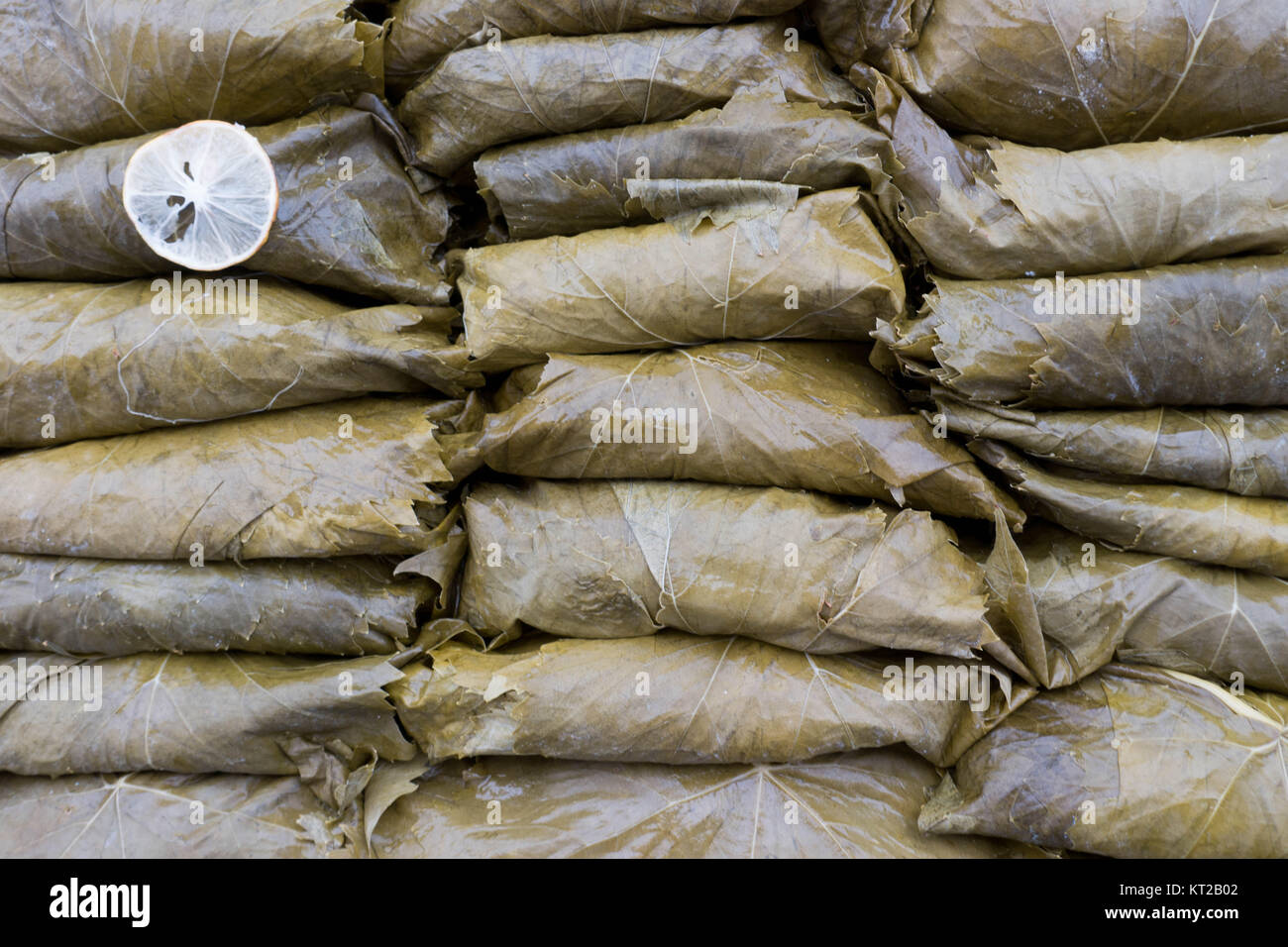 Traditional Style Brined Vine Leaves Wraps For Sale on Market stall ...