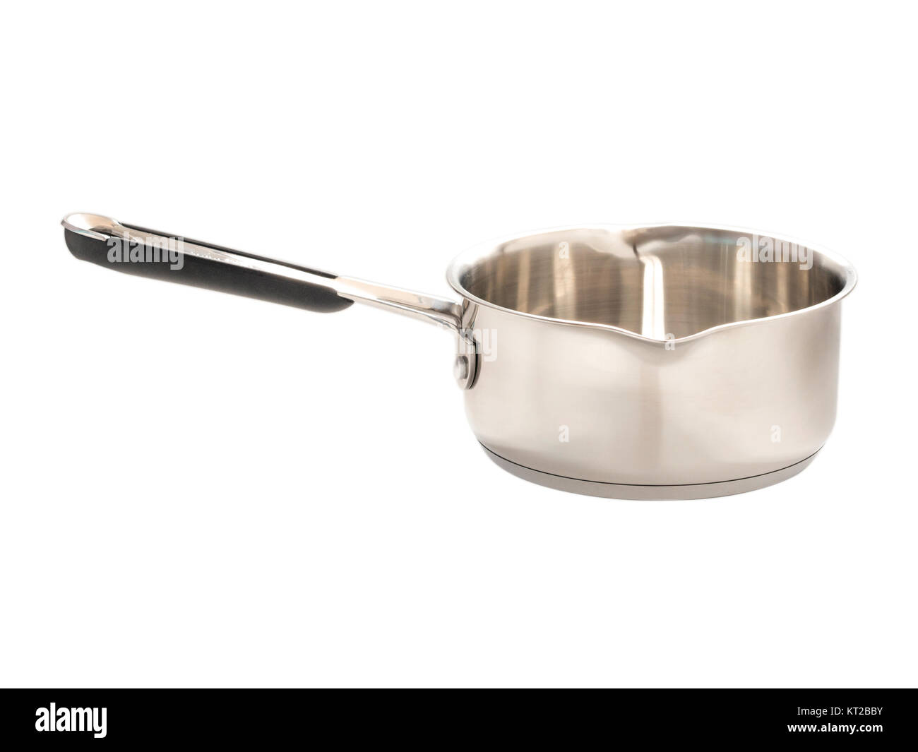 Close up image of sauce pan isolated Stock Photo - Alamy