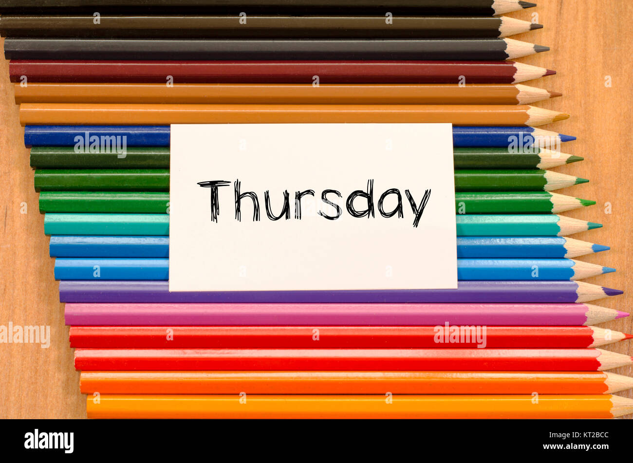 Thursday text concept over white note Stock Photo - Alamy