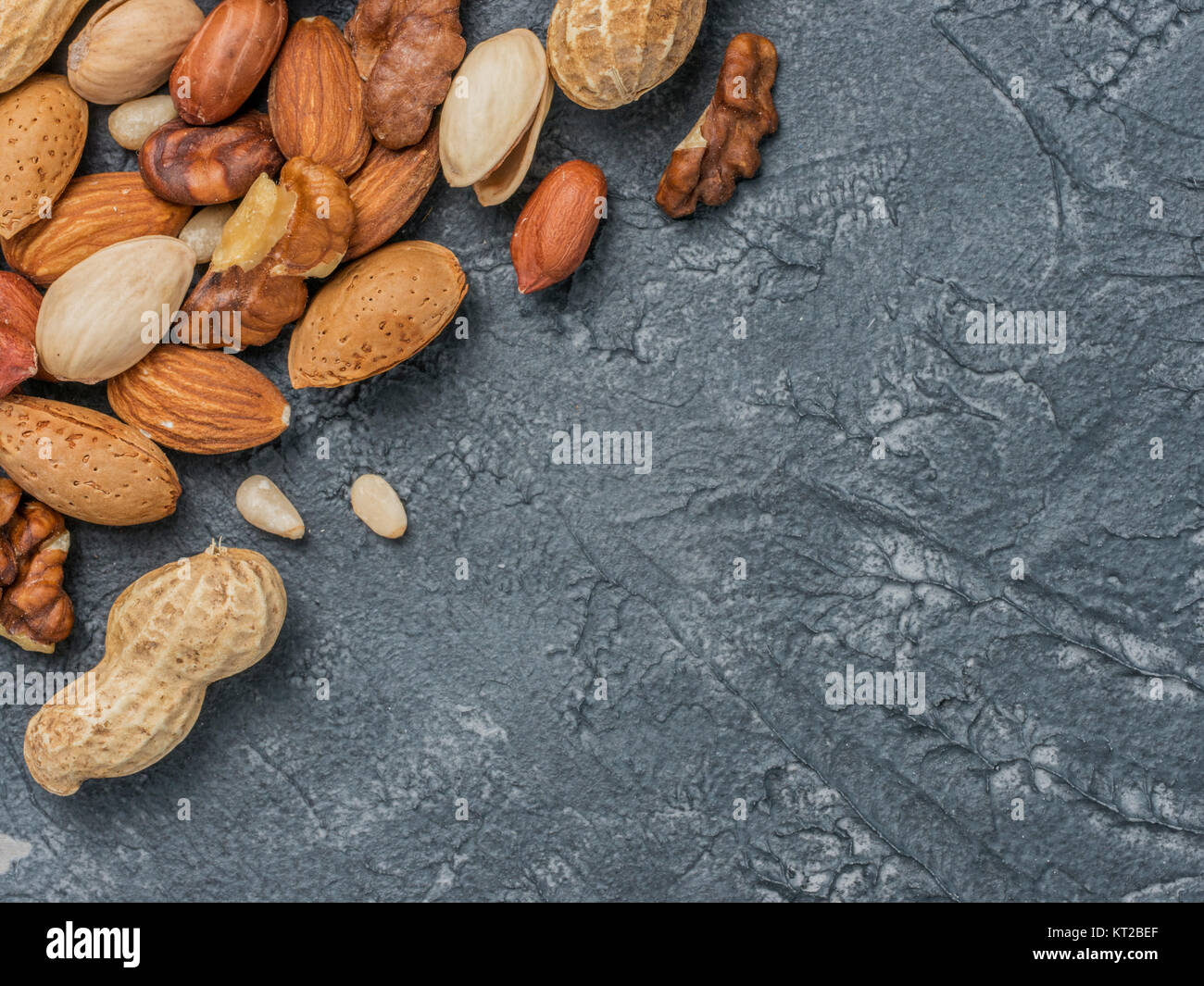 Background of mixed nuts Stock Photo - Alamy