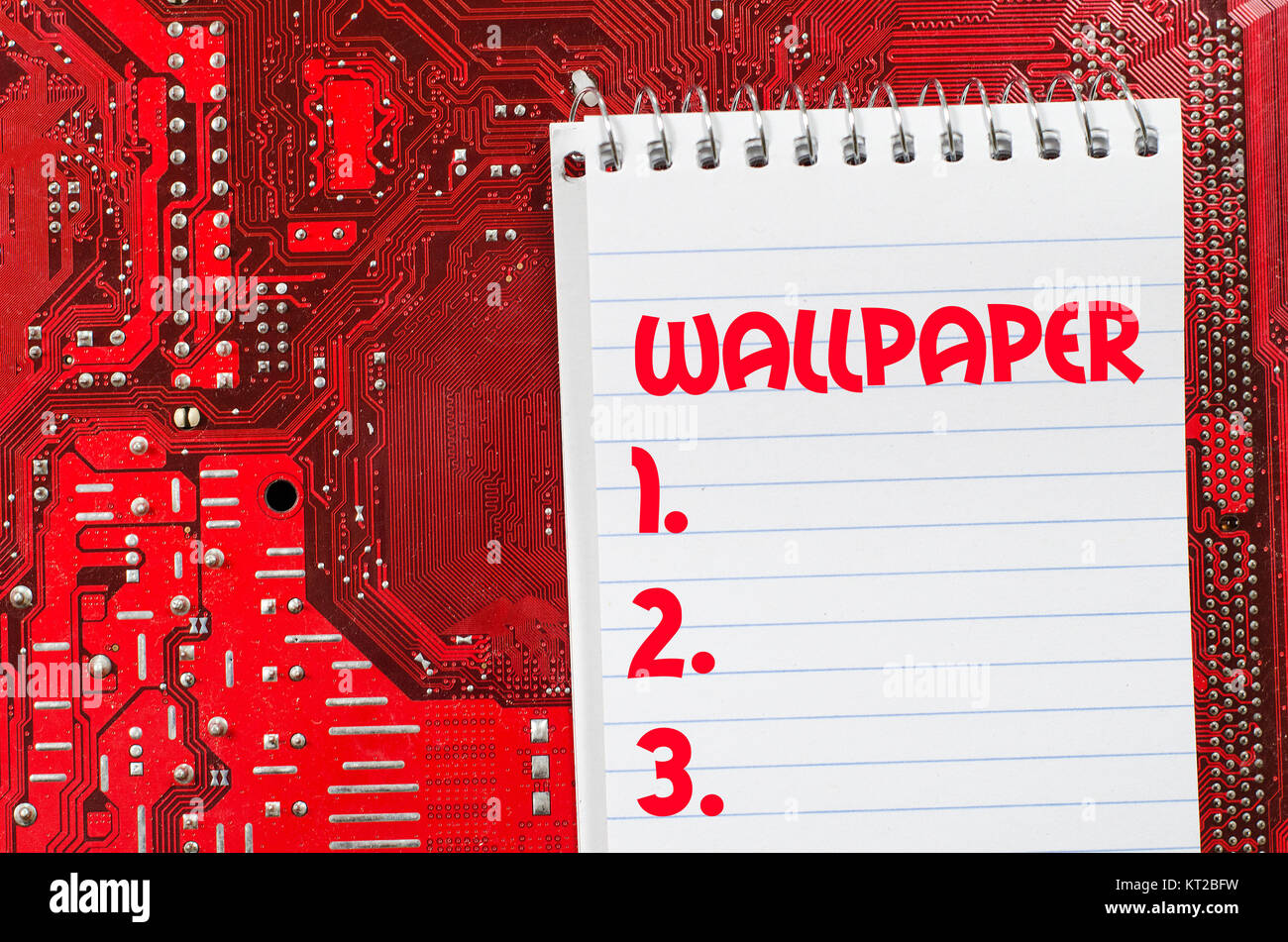 Wallpaper text concept over computer background Stock Photo - Alamy