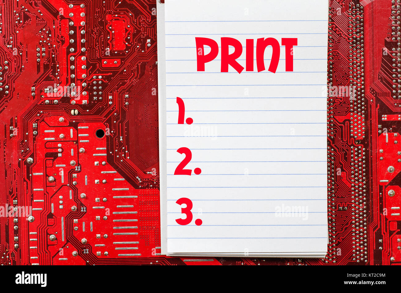 Print text concept over computer background Stock Photo - Alamy