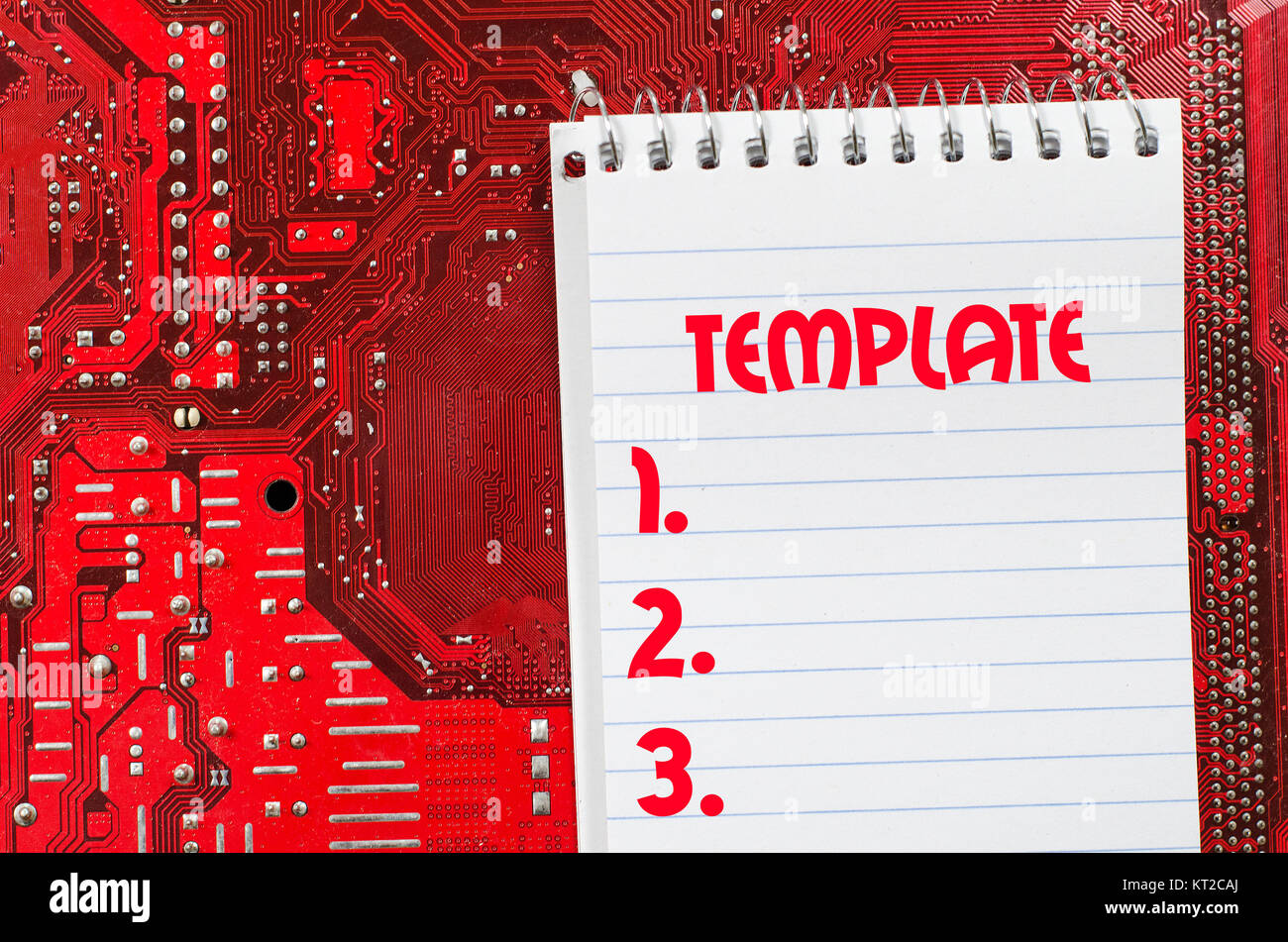 Template text concept over computer background Stock Photo - Alamy