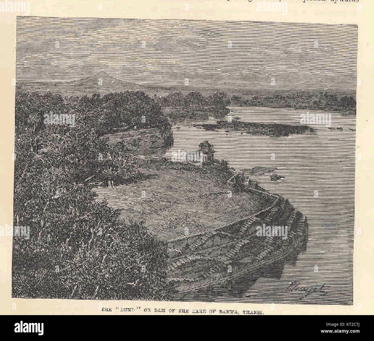 The Bund or Dam of the Lake of Barwa Thansi is a significant water ...