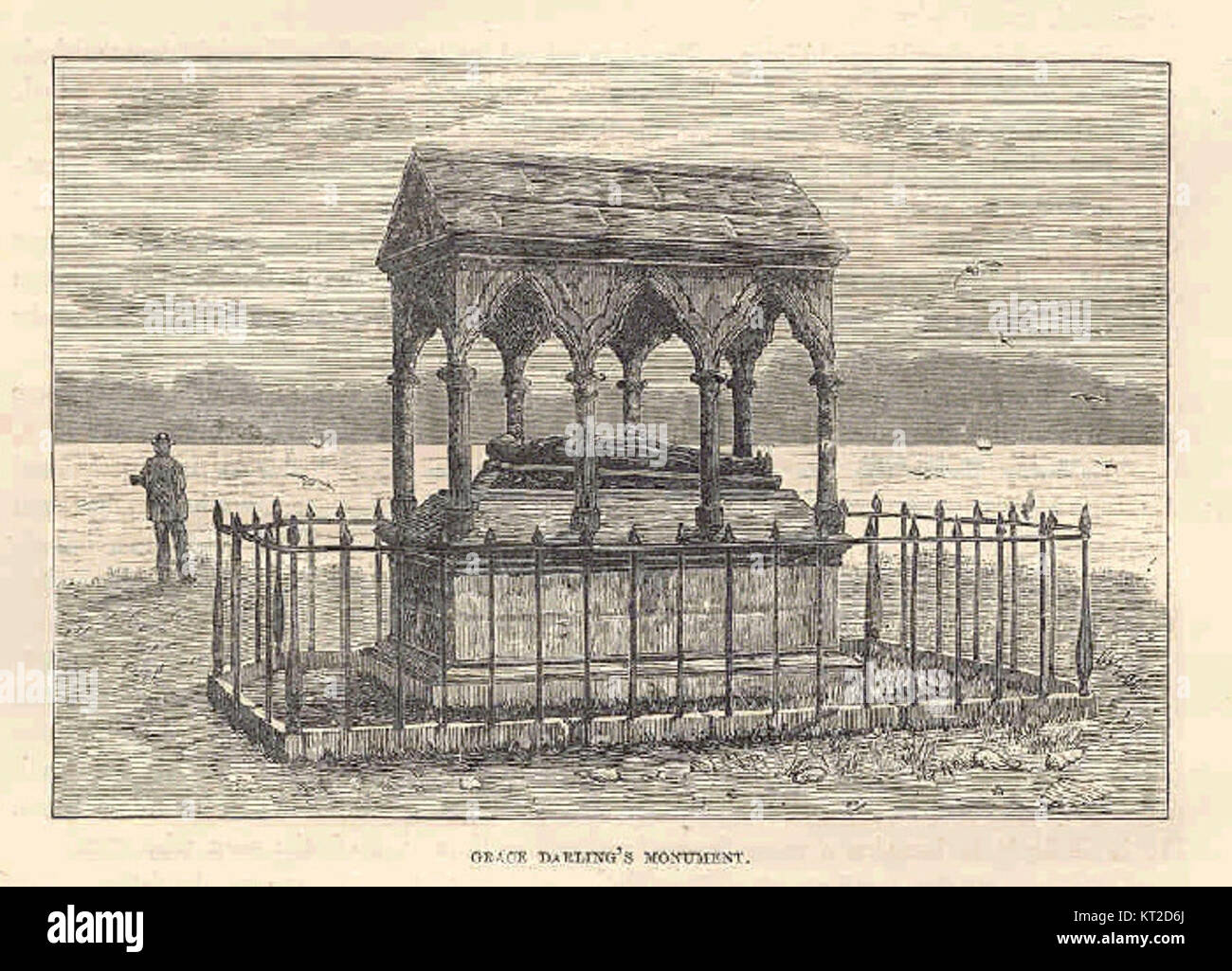 Photograph of Grace Darling's Monument, commemorating the life and ...