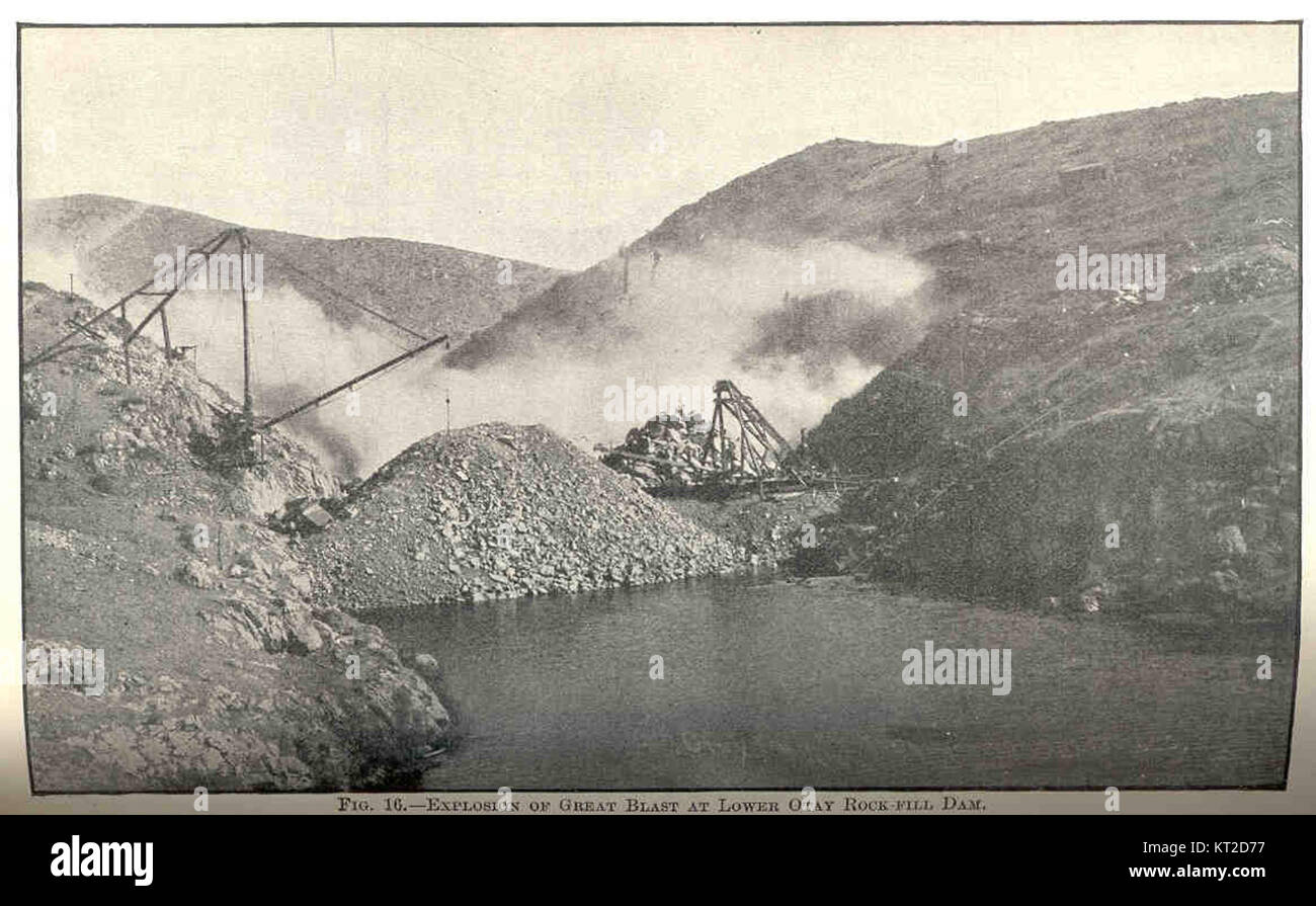 The Lower Otay Rock-Fill Dam, located in San Diego County, California ...