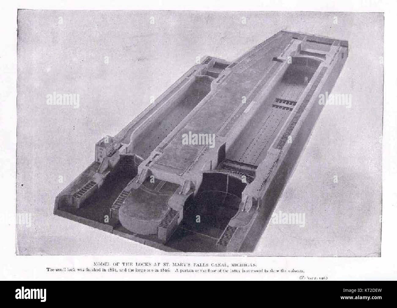 A model representation of St. Mary's Falls Canal and its locks in ...