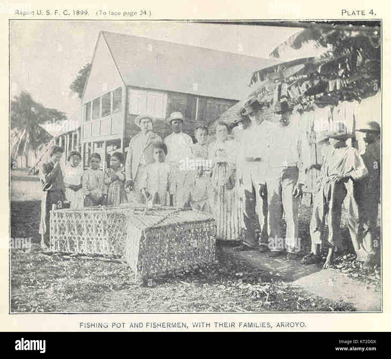 This image depicts fishermen and their families gathered around a ...