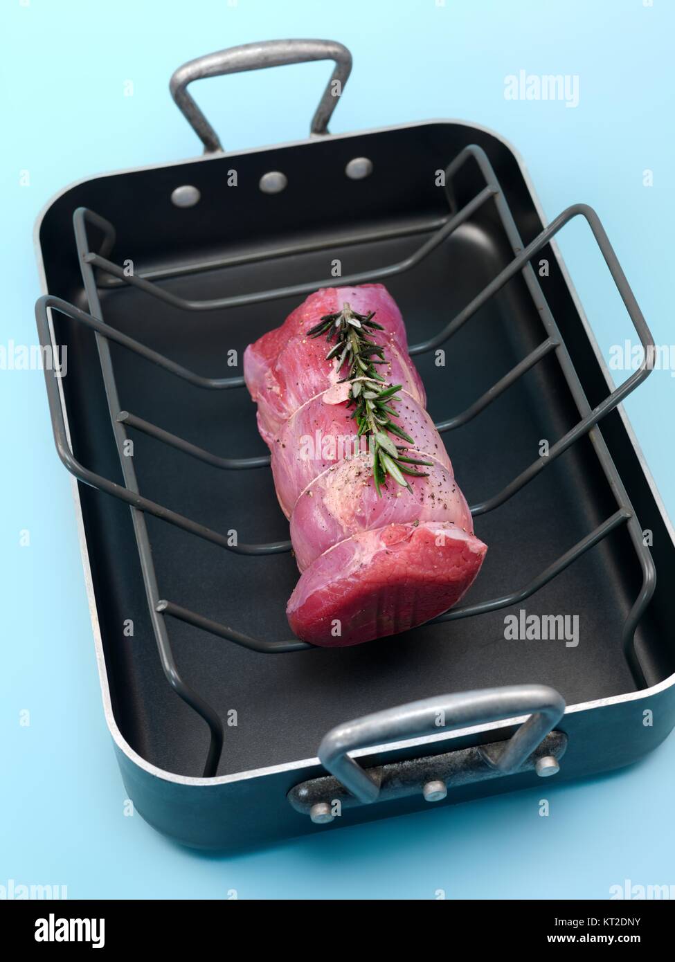Raw mini veal roast rolled ready for roasting Stock Photo - Alamy