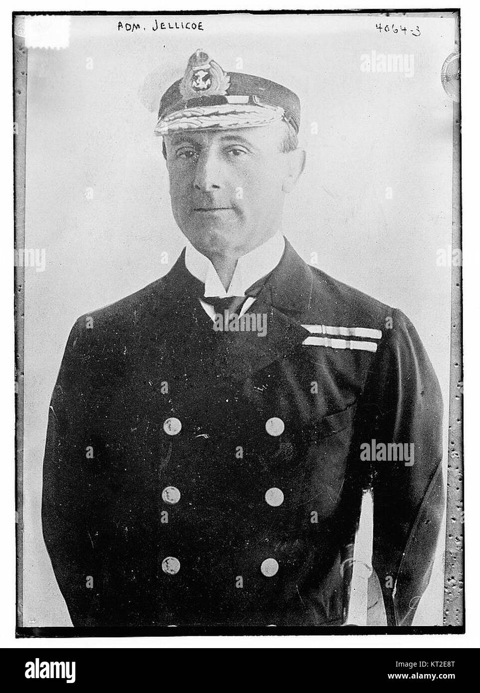 This image shows Admiral John Jellicoe, a prominent British naval ...