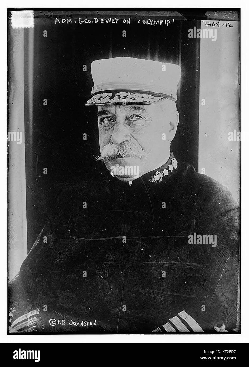 Admiral George Dewey aboard the USS *Olympia*, during the Spanish ...