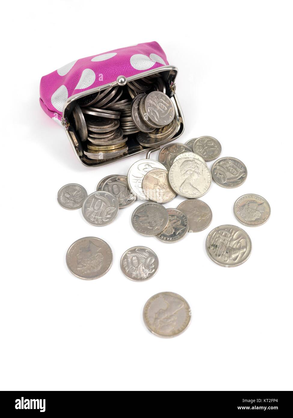 A coin purse isolated against a whitebackground Stock Photo - Alamy