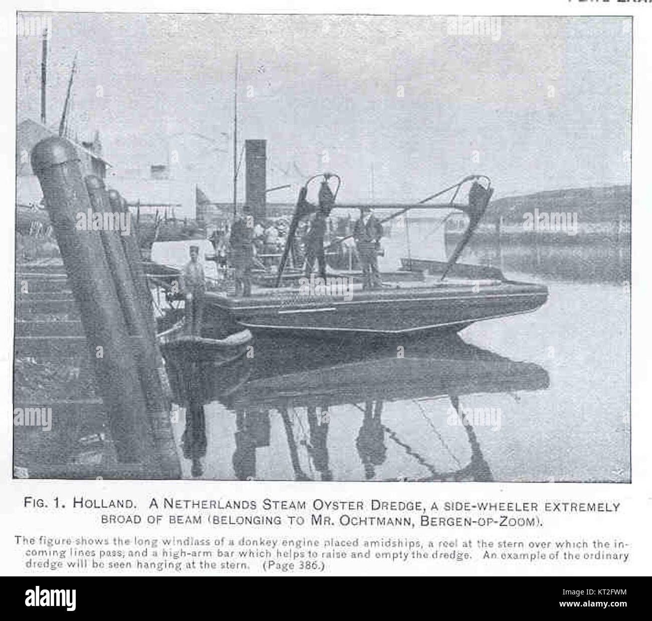 This steam oyster dredge, built in Holland, was a side-wheeler vessel ...