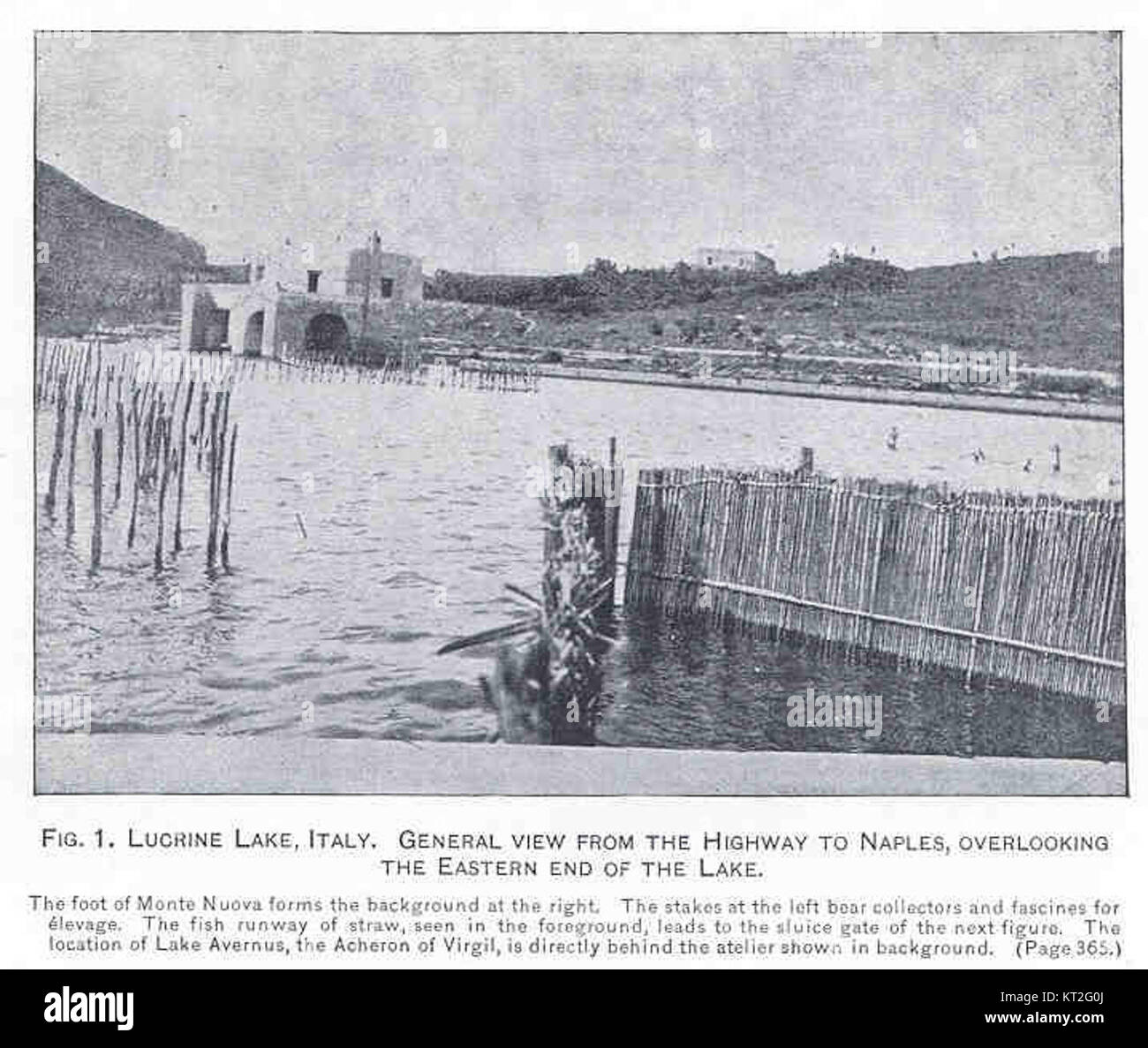This general view of Lucrine Lake in Italy, taken from the highway to ...