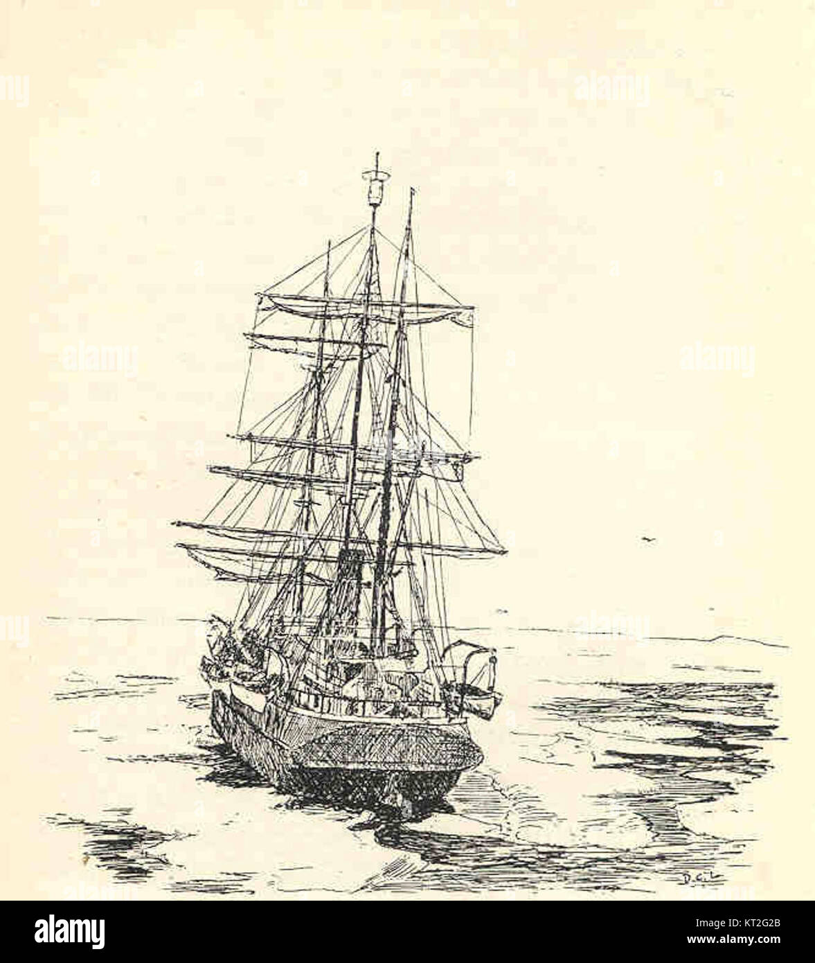 The 34356 Whaler was a ship caught amongst ice, possibly during an ...