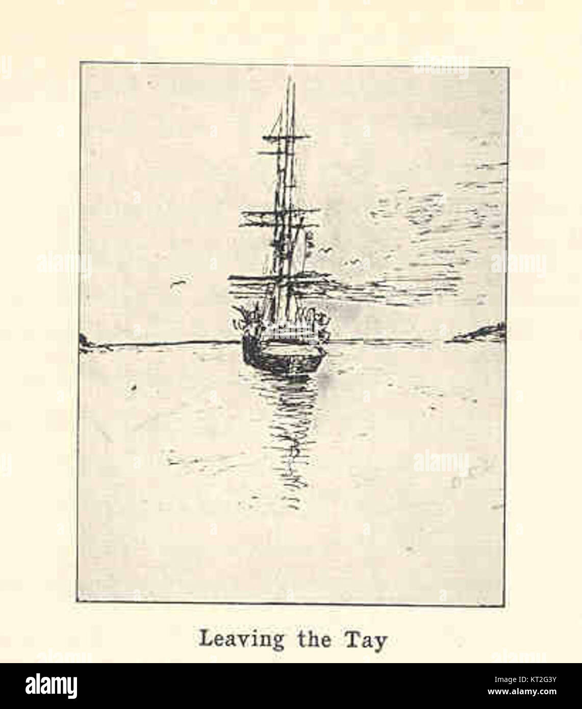 This photograph depicts a boat or ship numbered 34385 leaving the Tay ...