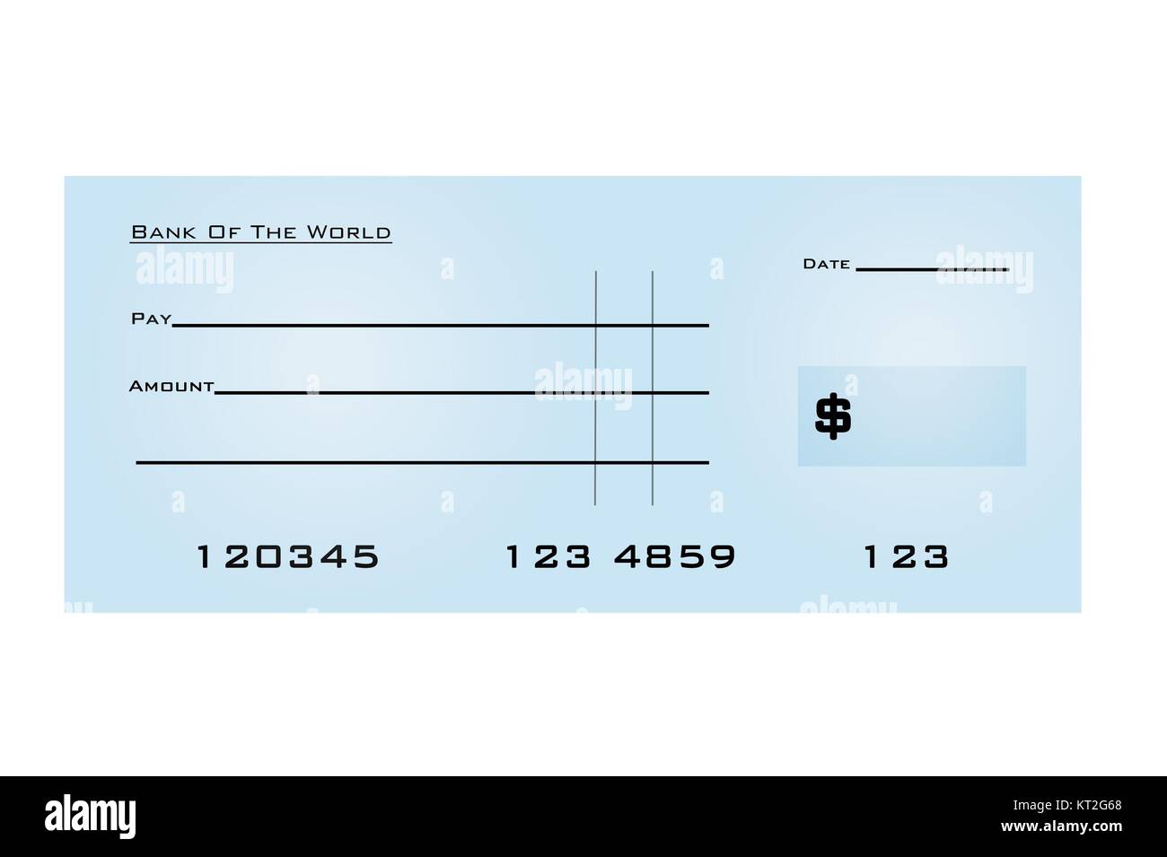 Bank check Cut Out Stock Images & Pictures - Alamy