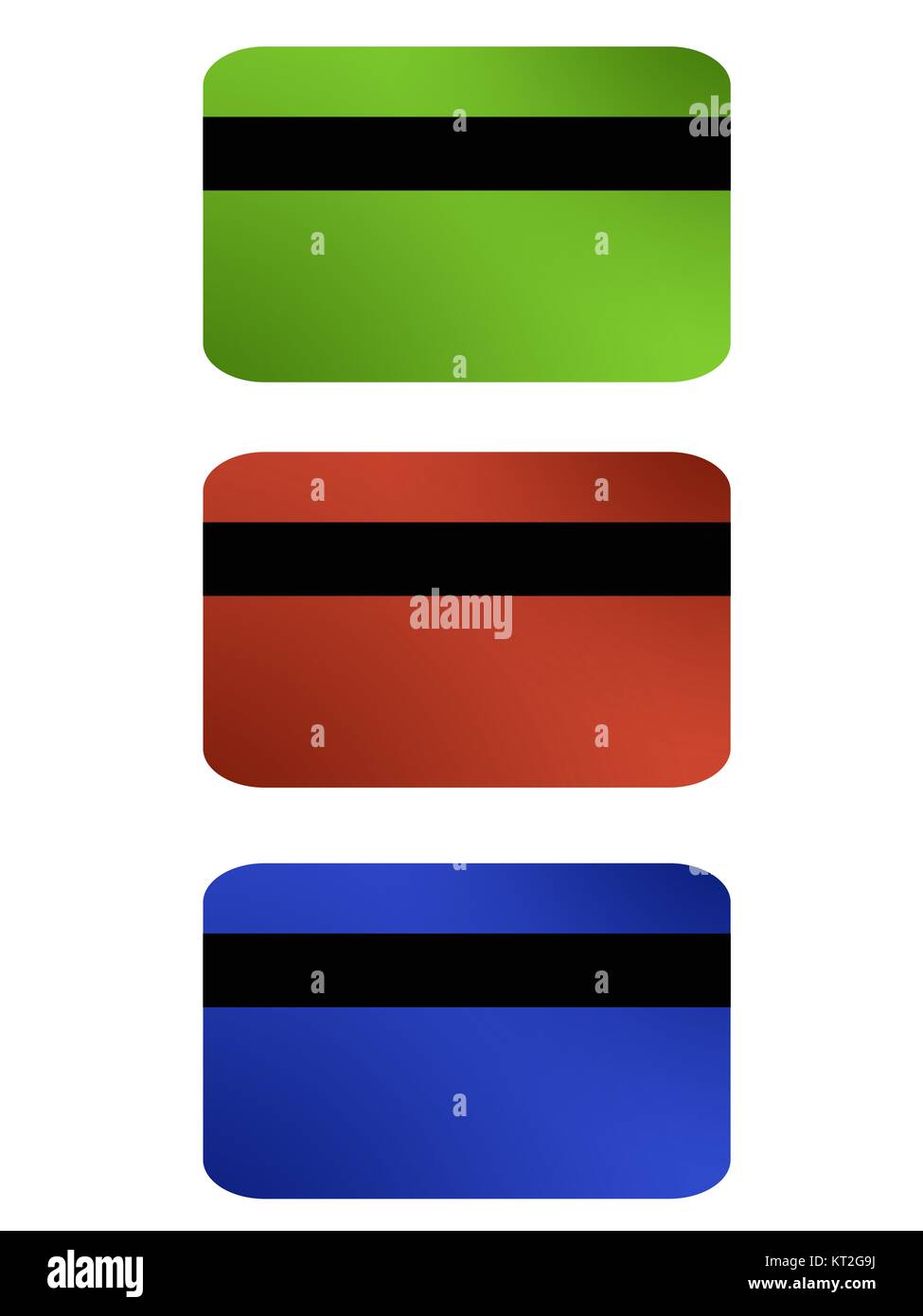A illustration debit card reverse on a plain background Stock Photo - Alamy