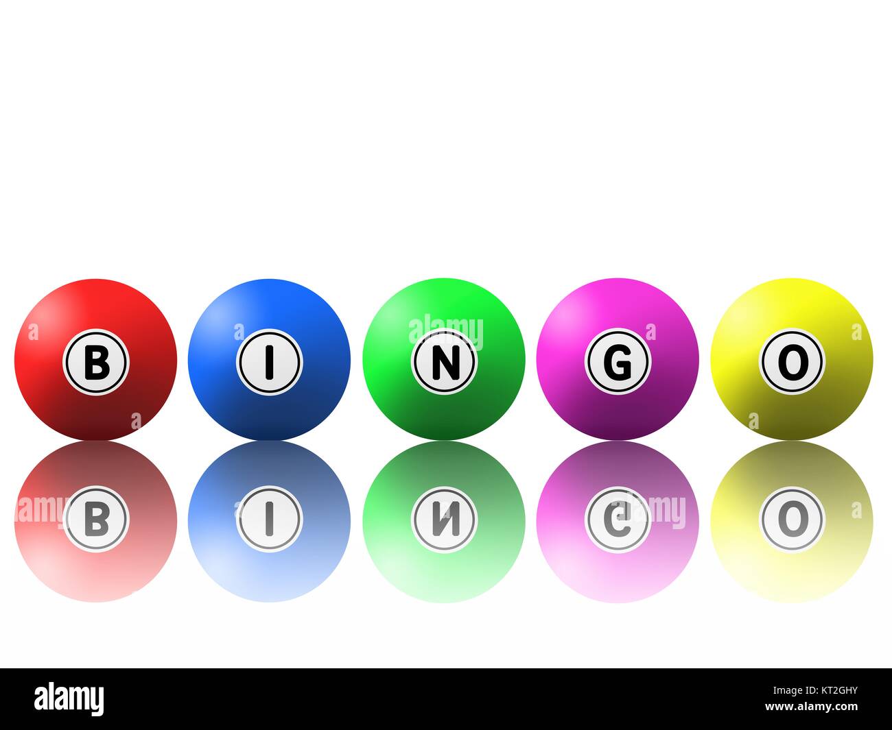 Lotto balls isolated against a white background Stock Photo - Alamy