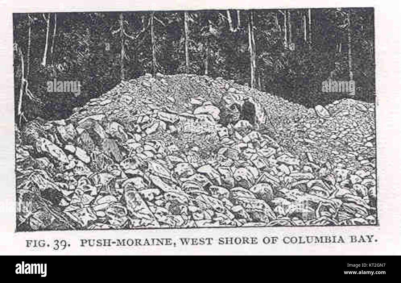 Push-Moraine at the west shore of Columbia Bay is a geological feature ...