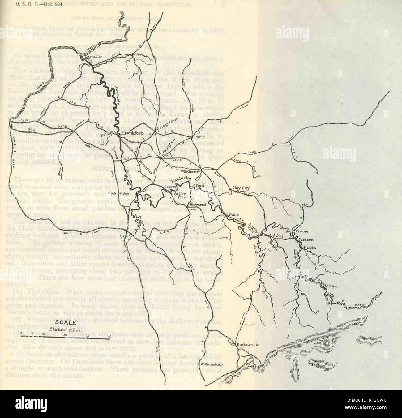 Historical map of kentucky hi-res stock photography and images - Alamy