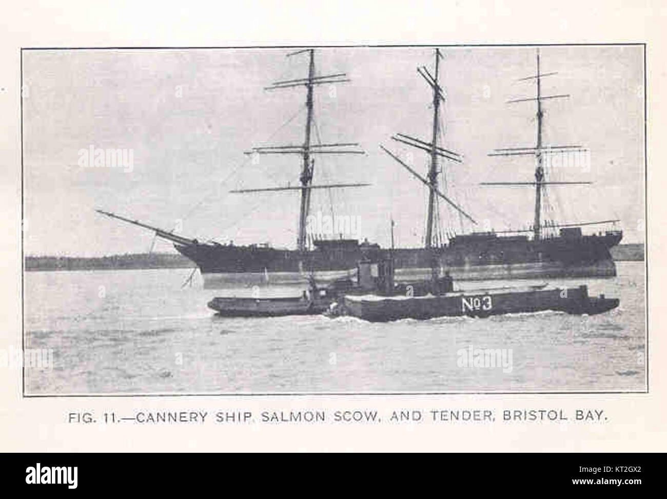 A historical photograph or documentation of the cannery ship Salmon ...