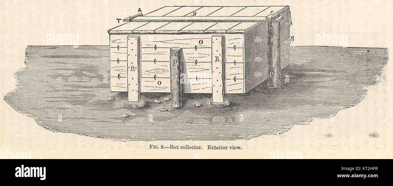 This exterior view shows a box collector structure, likely part of a ...