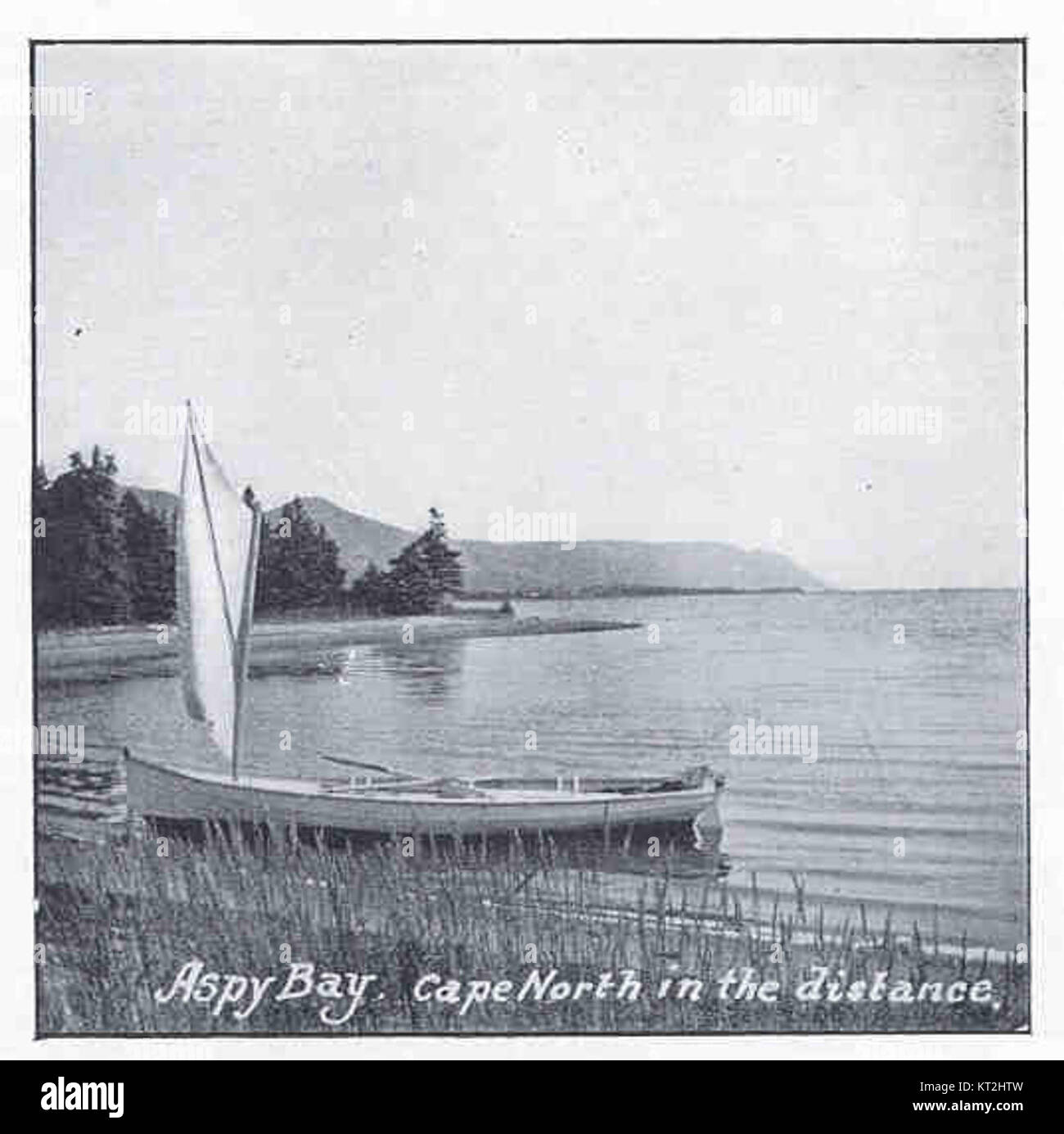 A view of Aspy Bay with Cape North visible in the distance. This ...