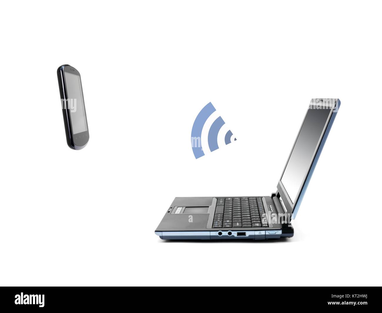 A laptop computer isolated against a white background Stock Photo - Alamy