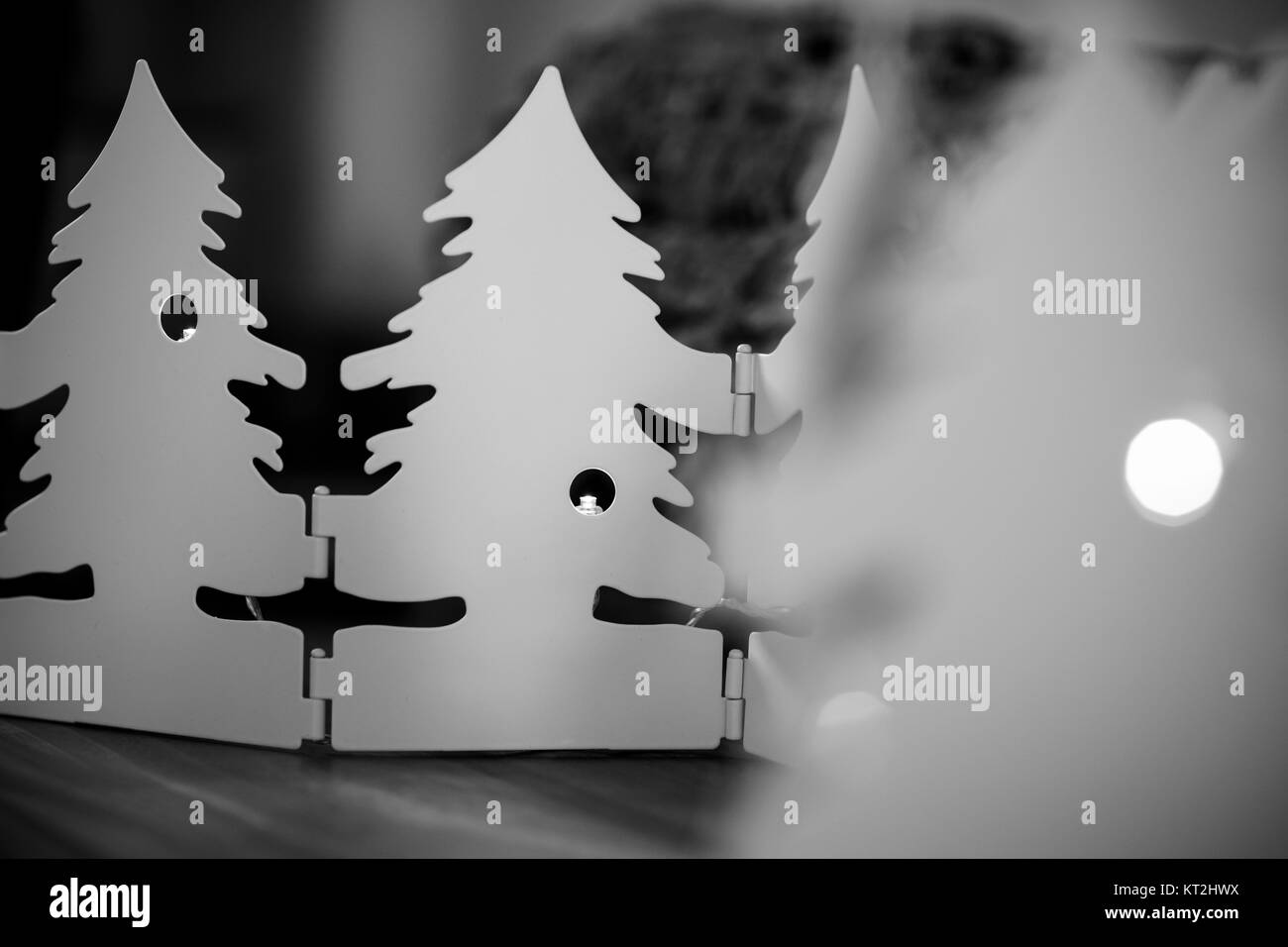 Christmas background branch fir Black and White Stock Photos & Images ...