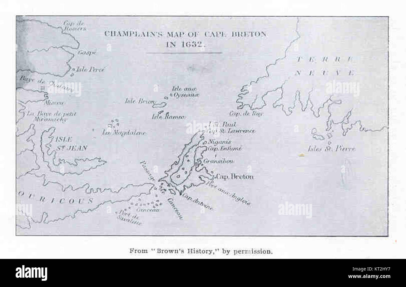 Champlain's 1632 map of Cape Breton is a significant historical ...