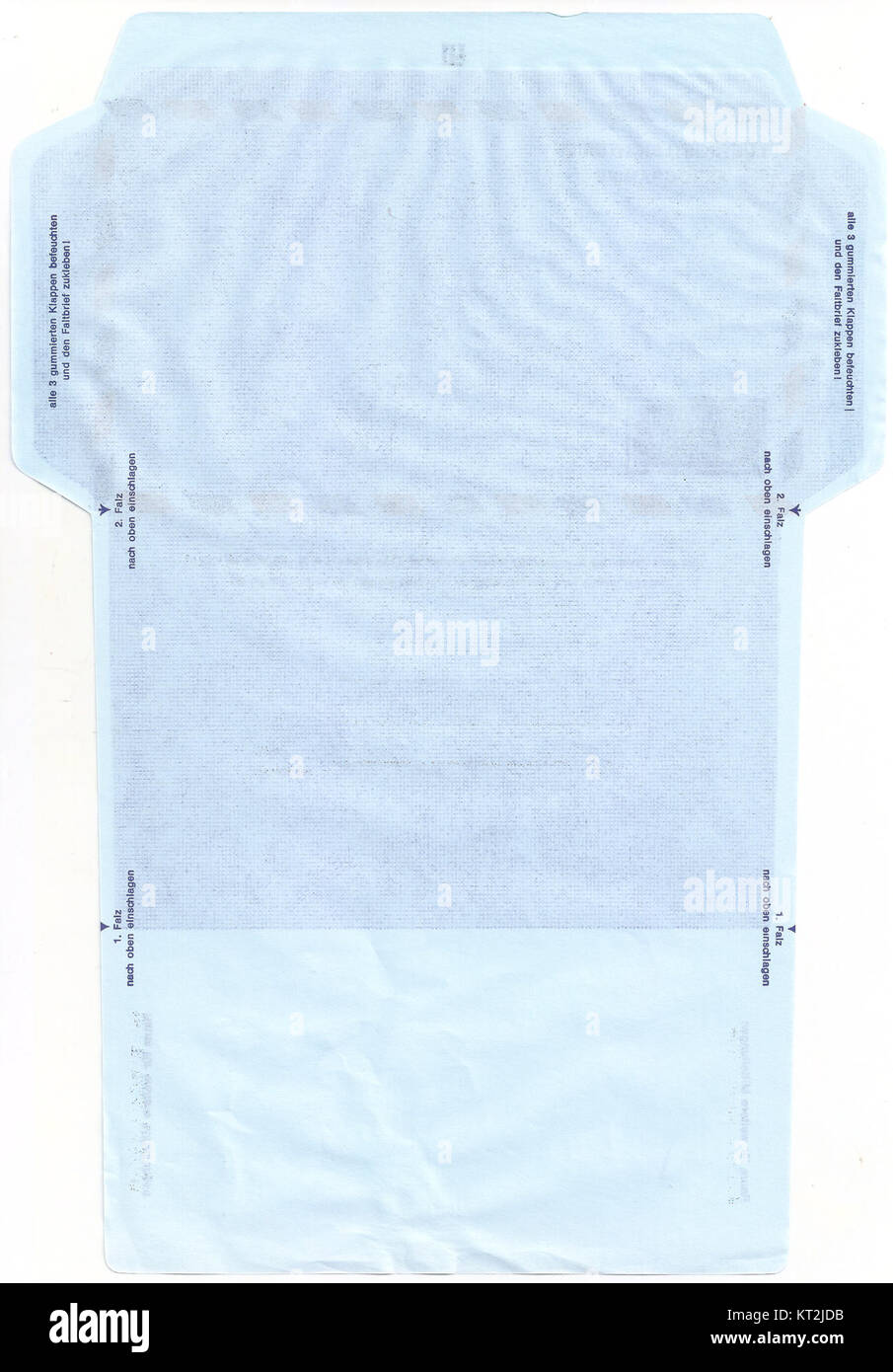 An aerogramme unfolded reveals the interior of this vintage postal form ...