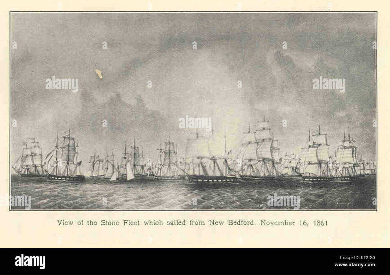 35772 View of the Stone Fleet which sailed from New Bedford, November ...