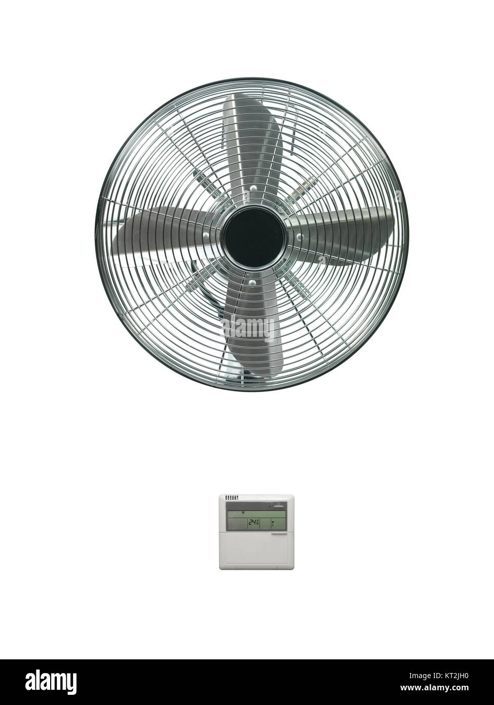 An airconditioning unit isolated against a white background Stock Photo ...