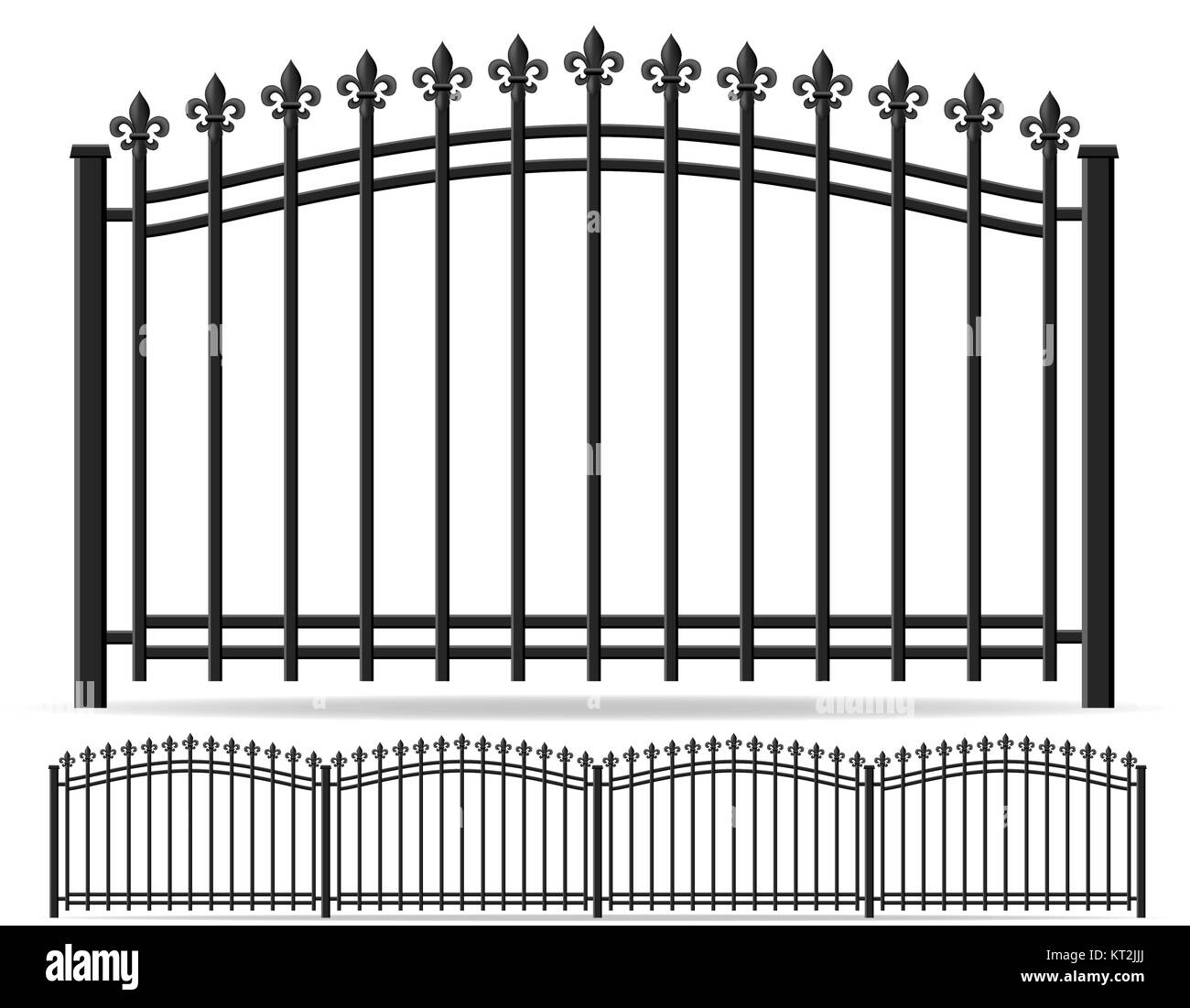 iron forged fence vector illustration isolated on white background ...