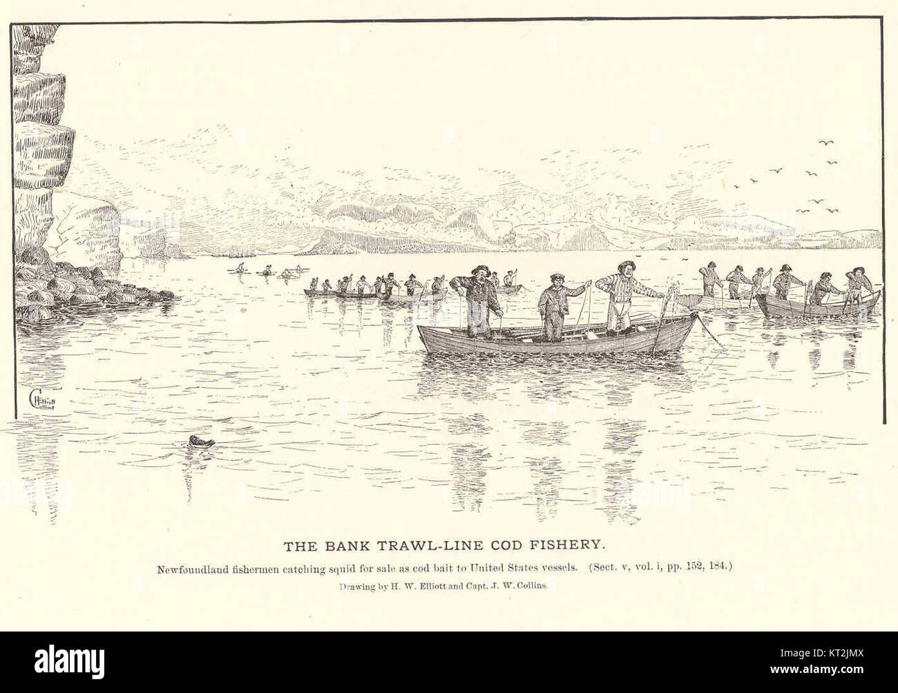 35851 Bank Trawl-Line Cod Fishery Stock Photo - Alamy