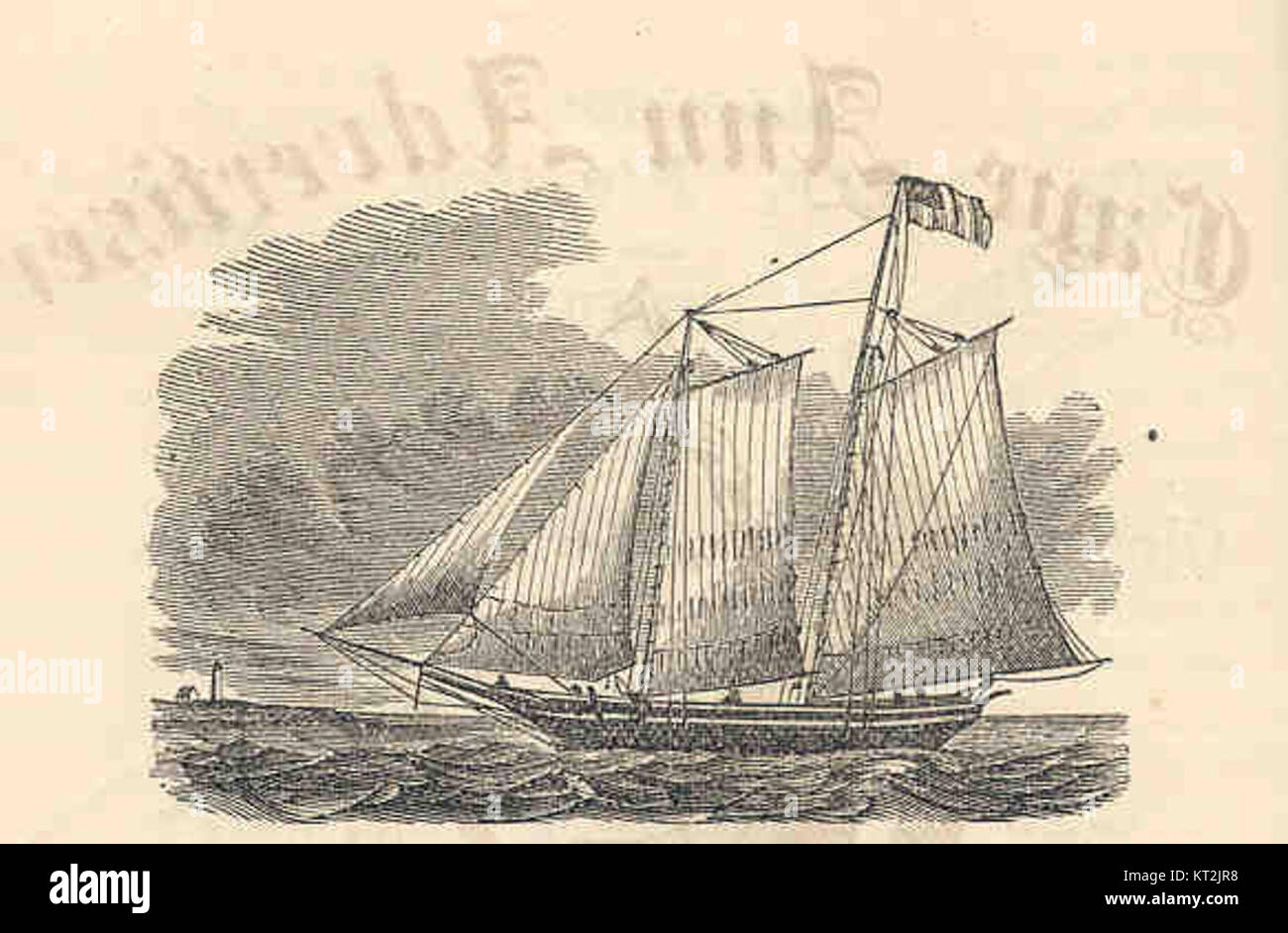 A depiction of a sailing ship, possibly identified by the number 35896 ...